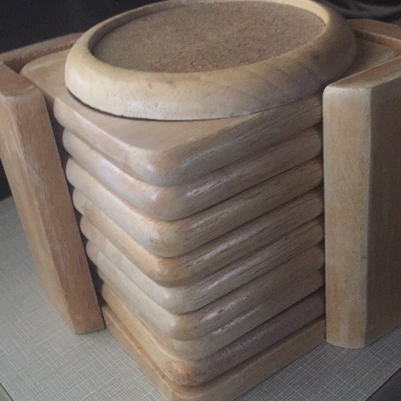 Party Supplies | Made In Thailand Genuine Wood Coasters 3 Glasses ...